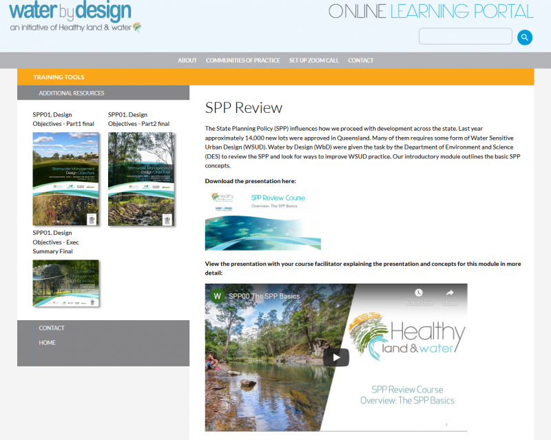 Online Learning Portal - Water by Design